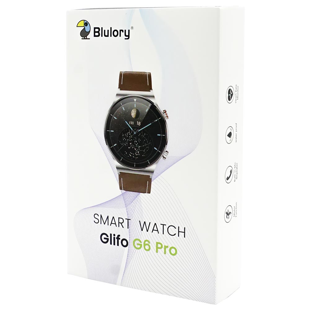 Relógio Smartwatch Blulory Glifo G6 Pro - Prata / Marrom no Paraguai ...