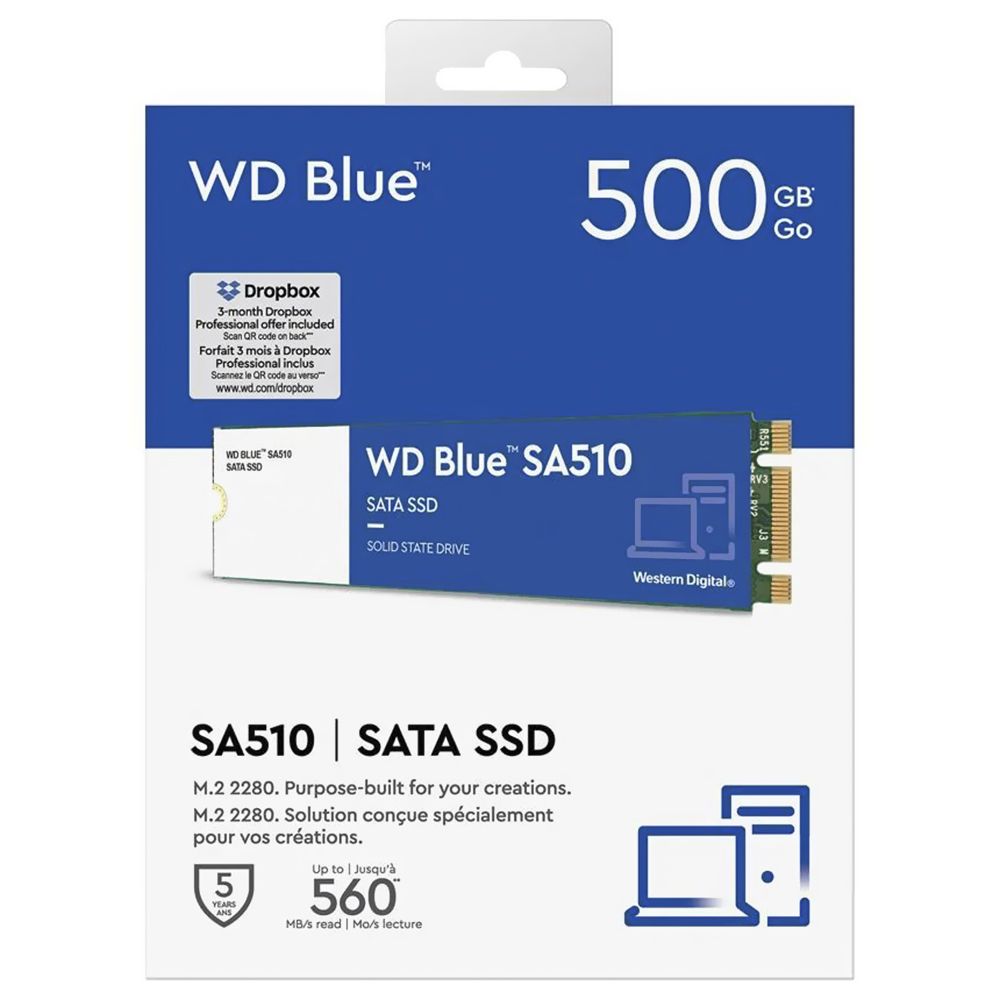 SSD Western Digital M.2 500GB SA510 Blue SATA 3 - WDS500G3B0B no ... SSD Western Digital M.2 500GB SA510 Blue SATA 3 - WDS500G3B0B no ...