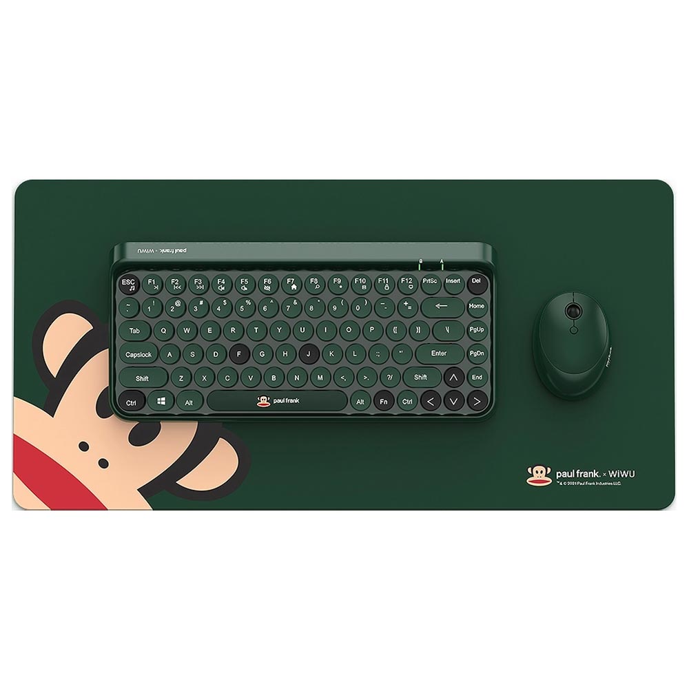 Teclado + Mouse + Mouse Pad Wiwu Paul Frank Wireless / Inglês - Verde ...