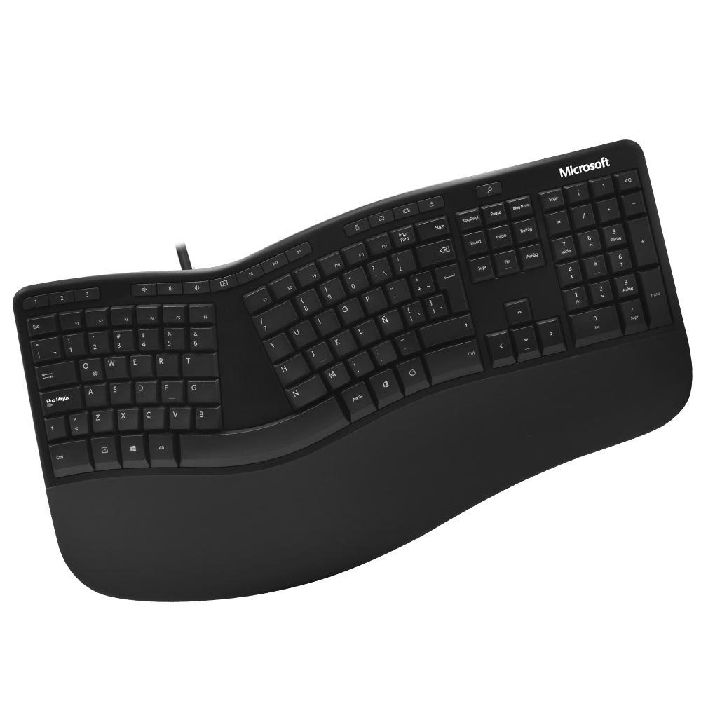 Teclado + Mouse Microsoft RJU-00003 Ergonomic USB / Espanhol - Preto no ...