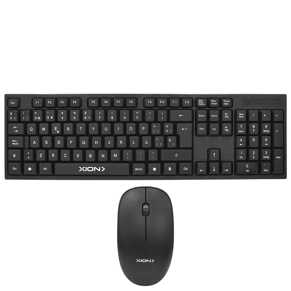 Teclado + Mouse Xion XI-KBCOMBOW Wireless / Espanhol - Preto no ...