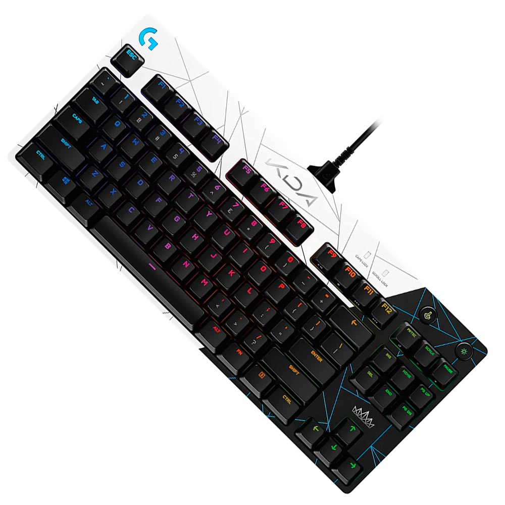 Teclado Gamer Mecânico Logitech KDA Pro GX Brown USB / RGB / Inglês ...