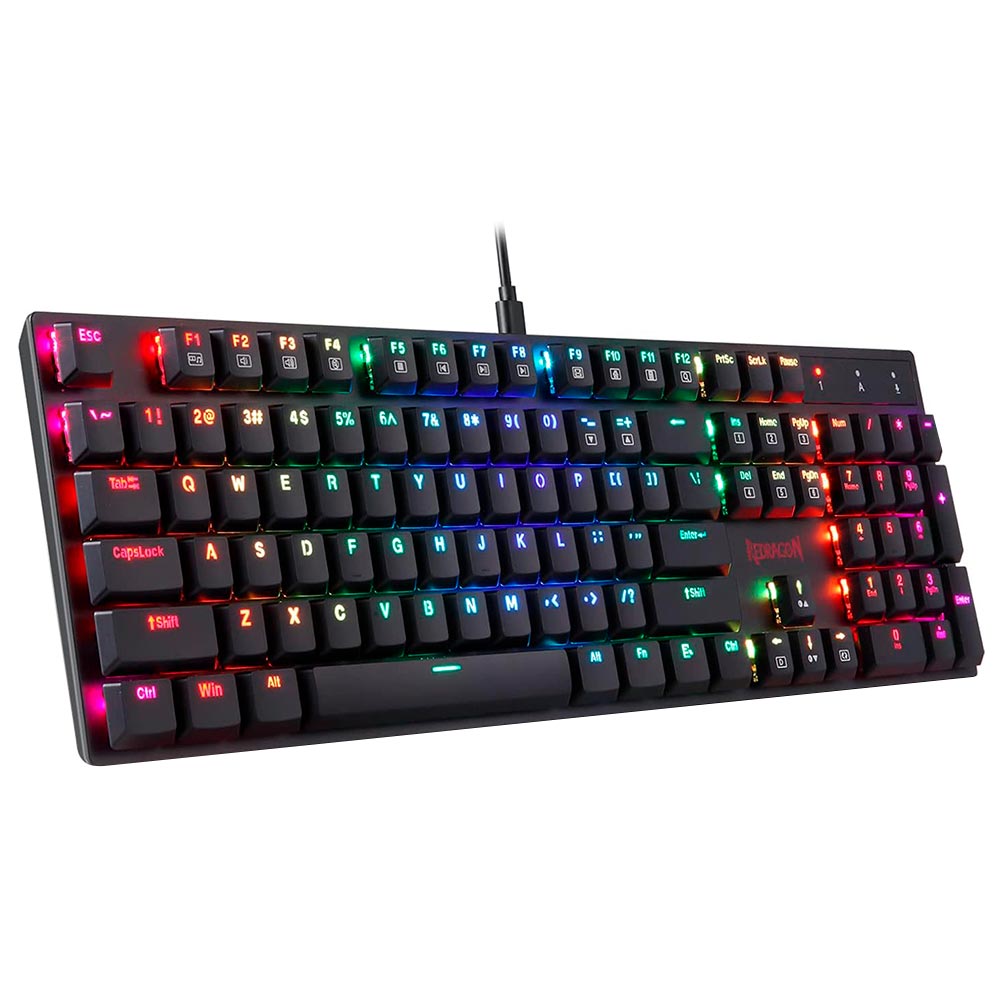 Teclado Gamer Mecânico Redragon K535-KB APAS USB / RGB / Blue / Inglês - Preto no Paraguai ...