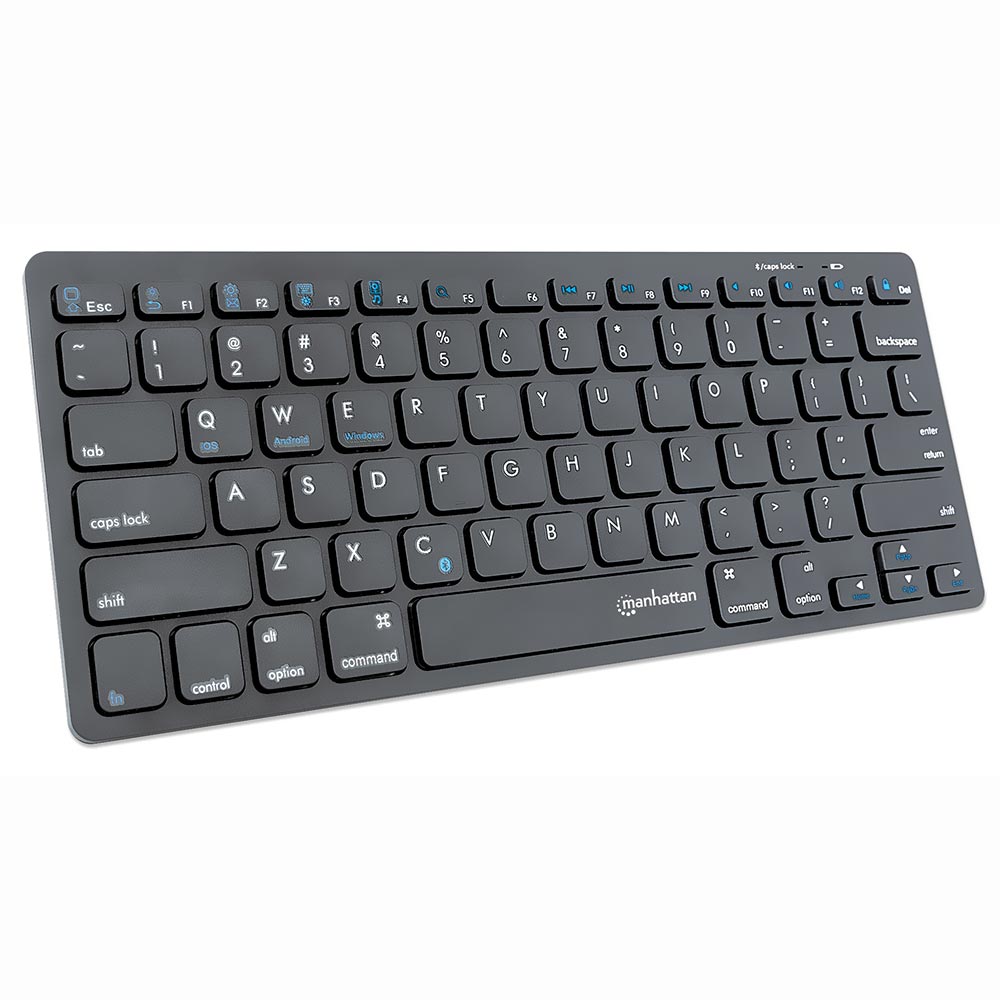 Teclado Manhattan 179935 Mini BT Ultra Slim Wireless / Inglês - Preto ...