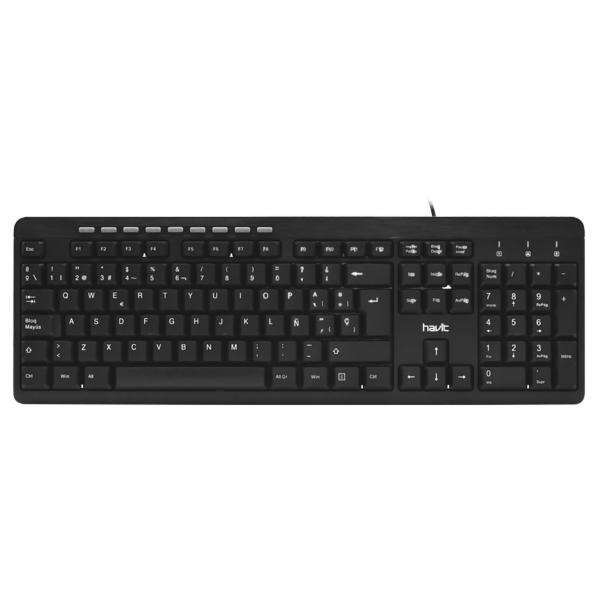 Teclado Usb Havit HV-KB256 Multimídia Espanhol/português - Preto no Paraguai - Visão Vip ...