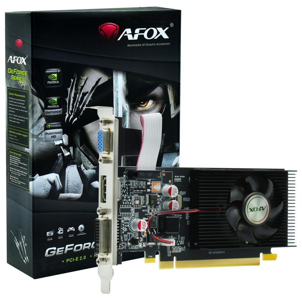 Placa de Vídeo AFOX 1GB GeForce G210 DDR2 - AF210-1024D2LG2-V7 no Paraguai - Visão Vip ...