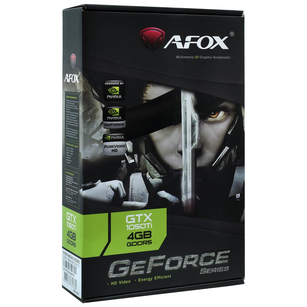 Placa de Vídeo AFOX 4GB GeForce GTX1050Ti DDR5 - AF1050TI-4096D5H5-V2 ...