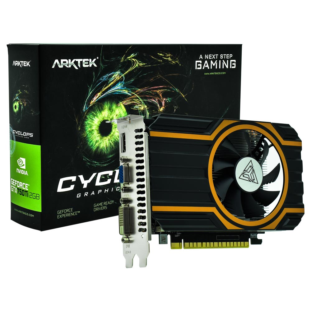 Placa de Vídeo Arktek Cyclops 2GB GeForce GTX750Ti DDR5 ...