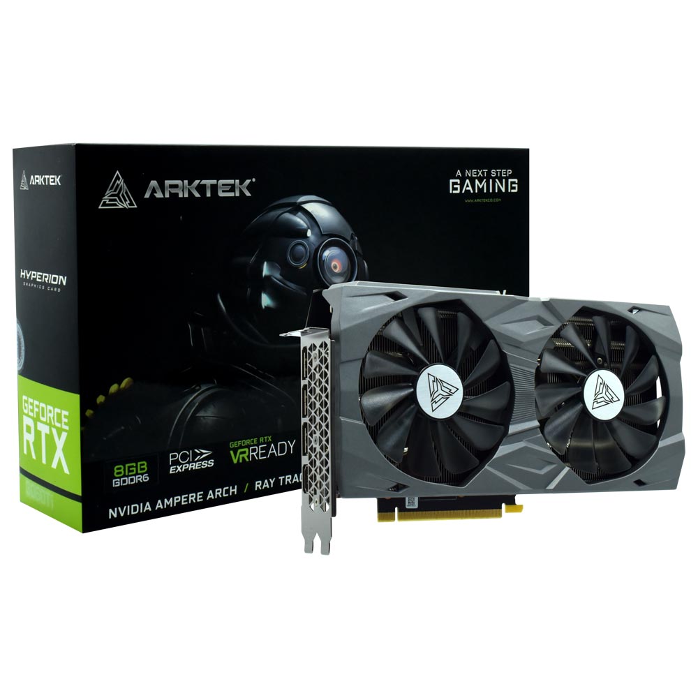Placa de Vídeo Arktek Hyperion Gaming 8GB GeForce RTX3060TI GDDR6 ...