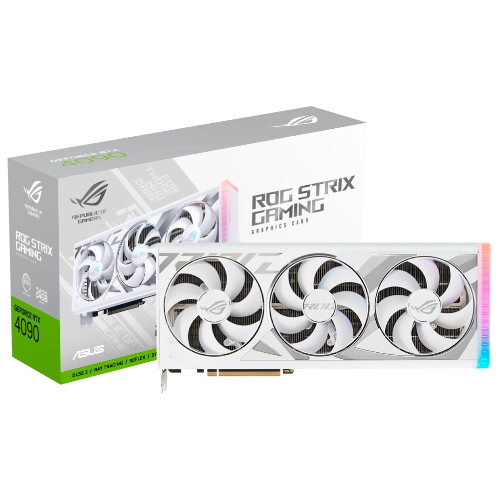 Placa de Vídeo ASUS ROG STRIX Gaming White GTIII 24GB GeForce RTX4090 ...