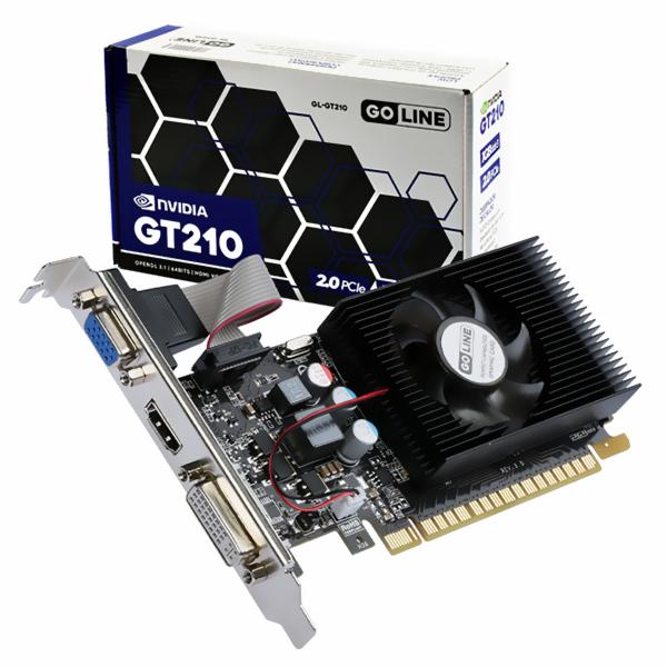 Placa de Vídeo Goline 1GB GeForce GT210 DDR3 - GL-GT210 no Paraguai - Visão Vip Informática ...