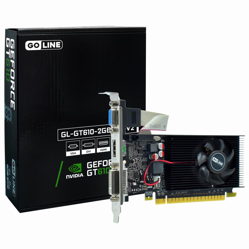 Placa de Vídeo Goline V2 2GB GeForce GT610 DDR3 - GL-GT610-2GB-D3-V2 no Paraguai - Visão Vip ...