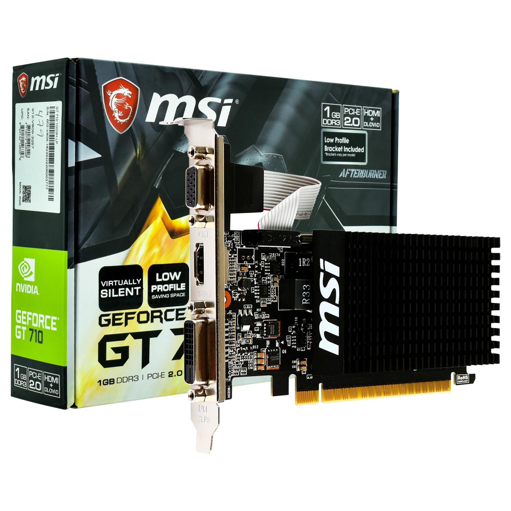 Placa de Vídeo MSI Afterburner 1GB GeForce GT710 DDR3 - GT7101GD3HLP no Paraguai - Visão Vip ...
