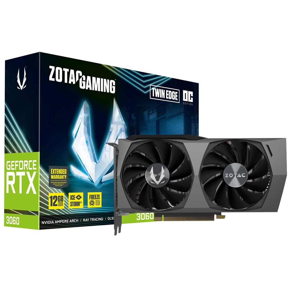 Placa de Vídeo Zotac Twin Edge Gaming OC 12GB GeForce RTX3060 GDDR6 ...