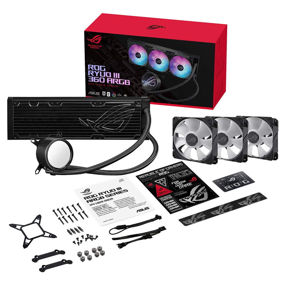 Water Cooler para Processador ASUS ROG Ryuo III 360 ARGB 360MM - Preto ... Water Cooler para Processador ASUS ROG Ryuo III 360 ARGB 360MM - Preto ...